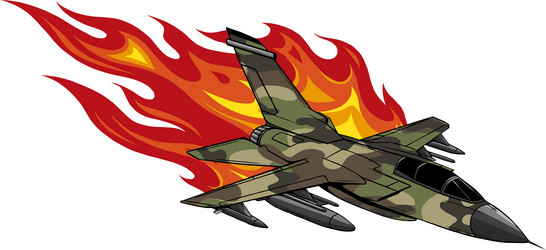 Cartoon military jet Royalty Free Vector Image