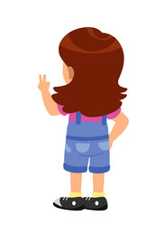 Girl standing for animation Royalty Free Vector Image