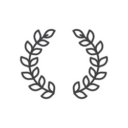 Laurel wreath glyph icon linear style sign Vector Image