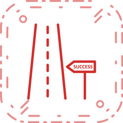 Road to success icon Royalty Free Vector Image