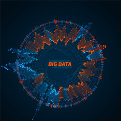 Big data visualization Royalty Free Vector Image