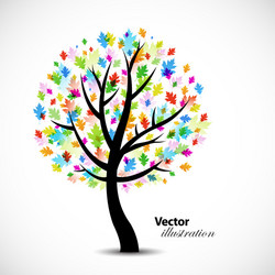 Colorful tree background Royalty Free Vector Image