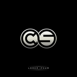 Cs logo letter monogram with triangle shape Vector Image