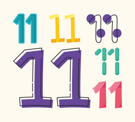 Numbers 11 Vector Images (over 1,700)