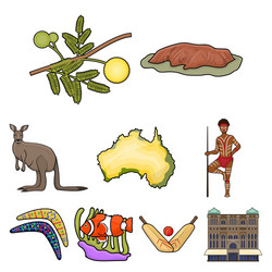 National symbols of australia web icon Royalty Free Vector