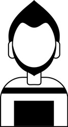 Person upper body cartoon Royalty Free Vector Image