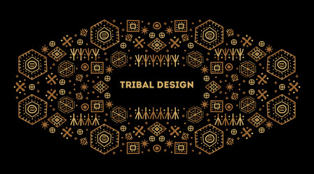 Tribal frame cover template decorative Royalty Free Vector