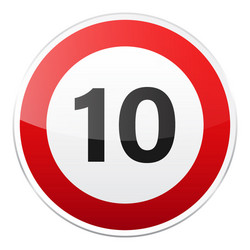 Arrow red circle road sign 2 Royalty Free Vector Image