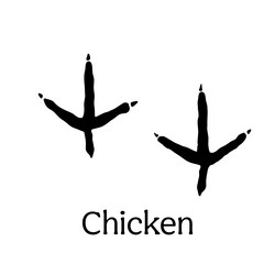 Chicken footprint Royalty Free Vector Image - VectorStock