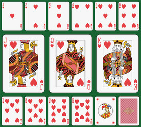 Deck spanish playing cards cups from ace Vector Image