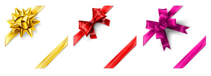 Realistic Bow Corner Vector Images (over 220)