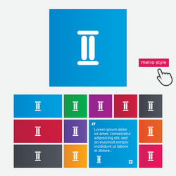 Roman numeral two icon number two sign Royalty Free Vector