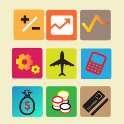 Symbol setsymbol icon for overview Royalty Free Vector Image