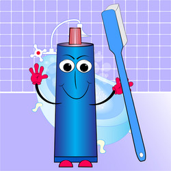 Cartoon Tube Toothpaste Character Cute Vector Images (over 320)
