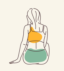 Female body line concept Royalty Free Vector Image