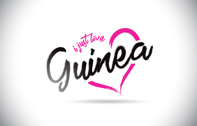 Guinea welcome to word text with handwritten font Vector Image