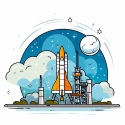Kennedy space center Royalty Free Vector Image