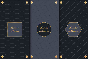 Set luxury packaging with arrows Royalty Free Vector Image