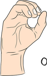 Sign language and the alphabetthe letter Vector Image