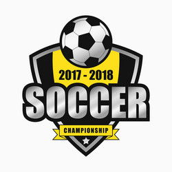 Soccer logo design sports emblems Royalty Free Vector Image