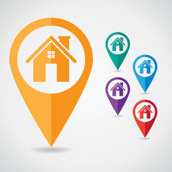 Home pin pointer Royalty Free Vector Image - VectorStock