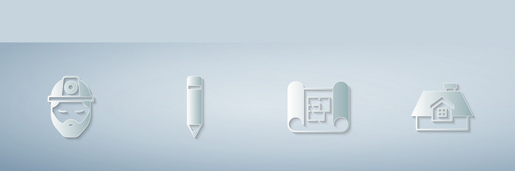 Set pencil with eraser worker safety helmet Vector Image