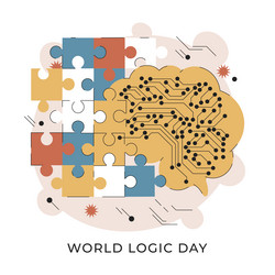 World logic day isolated on white background Vector Image