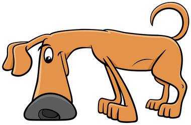 Tracking dog cartoon Royalty Free Vector Image