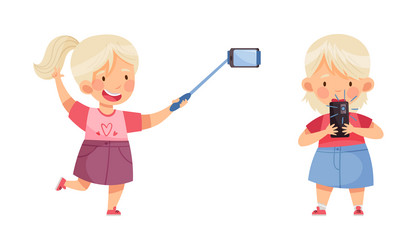 Kids Using Mobile Phone Cartoon Vector Images (over 540)
