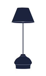 Cartoon floor lamp isolated on white Royalty Free Vector