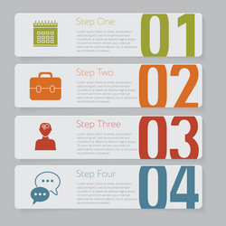 Infographic design number banners template graphic