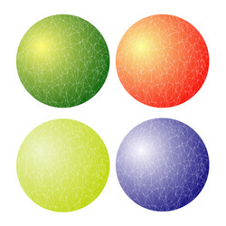 Cartoon energy spheres magic fantasy orb asset Vector Image
