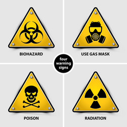 Nuclear danger sign round radiation hazard icon Vector Image
