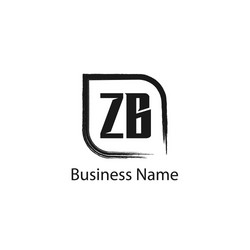 Initial letter zb logo template design Royalty Free Vector