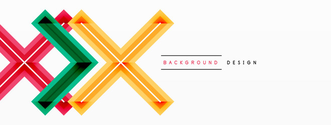 Minimal geometric background cross line design Vector Image