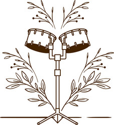Musical instrument timpani on white background Vector Image