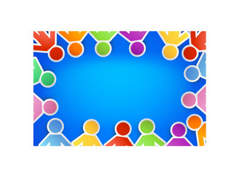 Cutout Paper People Holding Hands Vector Images (71)