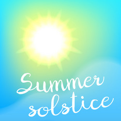 Summer solstice lettering Royalty Free Vector Image