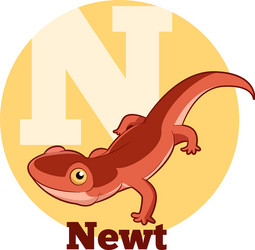 Cartoon smiling newt Royalty Free Vector Image