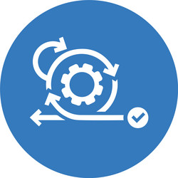 Project management icon flat design Royalty Free Vector