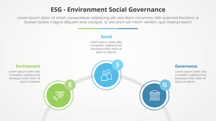 Esg frameworks infographic concept for slide Vector Image
