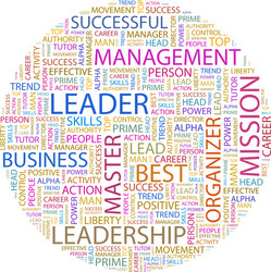 Leadership word Royalty Free Vector Image - VectorStock