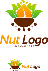 Modern designs nut logo template Royalty Free Vector Image