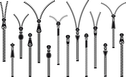 Closed open zipper Royalty Free Vector Image - VectorStock