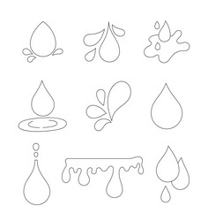 Splash ink blot coloring page decorative shape Vector Image