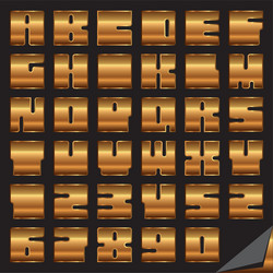 Font rope Royalty Free Vector Image - VectorStock