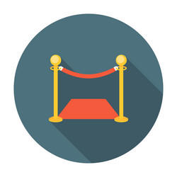 Red carpet and rope barrier Royalty Free Vector Image