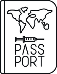 Medical passport icon Royalty Free Vector Image