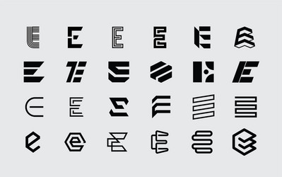 24 alphabet monogram designs Royalty Free Vector Image