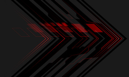 Abstract red black arrow circuit direction Vector Image